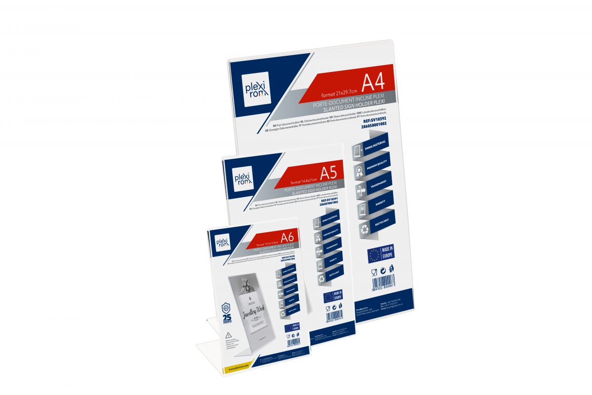 L-Shaped Visual Holder 2 - PLEXIROM